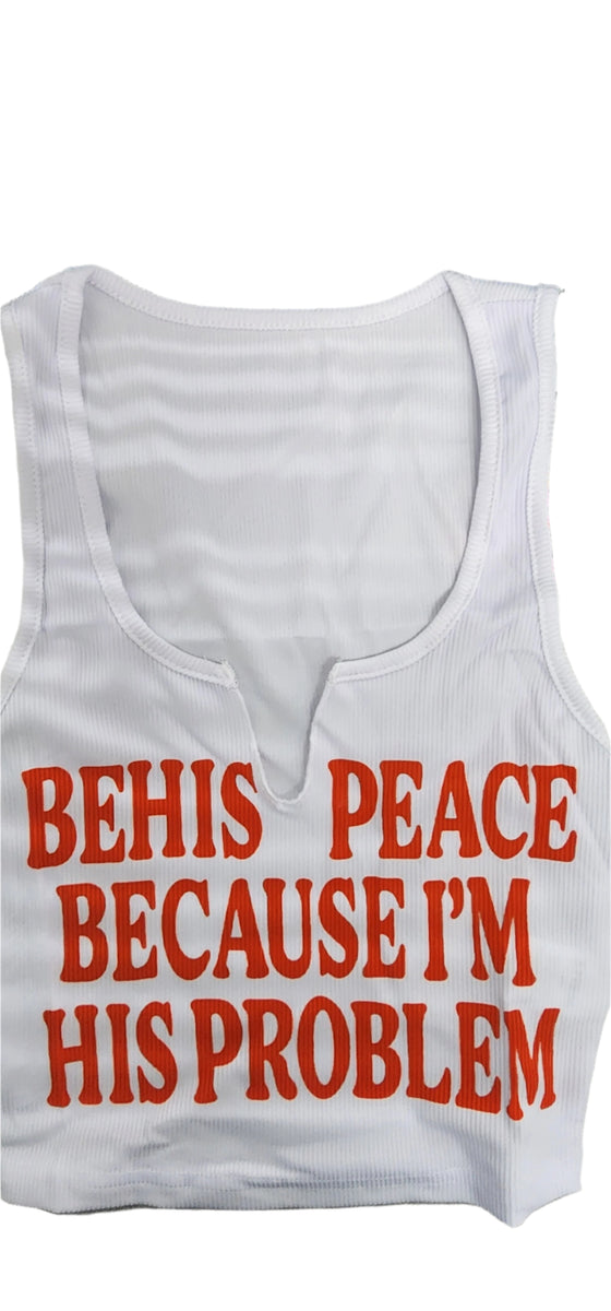 Worded White Tank Top (XS) – West Tech Shipping