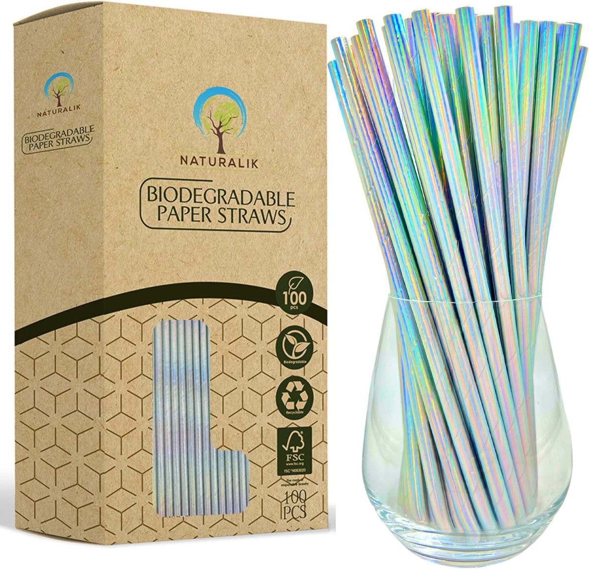 100 Pack Biodegradable Paper Straws – West Tech Shipping